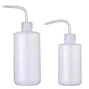Ronyes Lifescience Wash bottle LDPE Plastic Squeeze Bottle Set Watering Can with Narrow Mouth 250ml 500ml