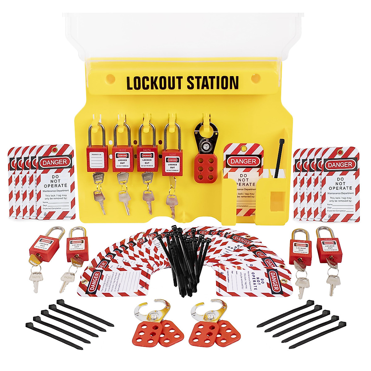TRADESAFE Lockout Tagout Station - OSHA Compliant Safety