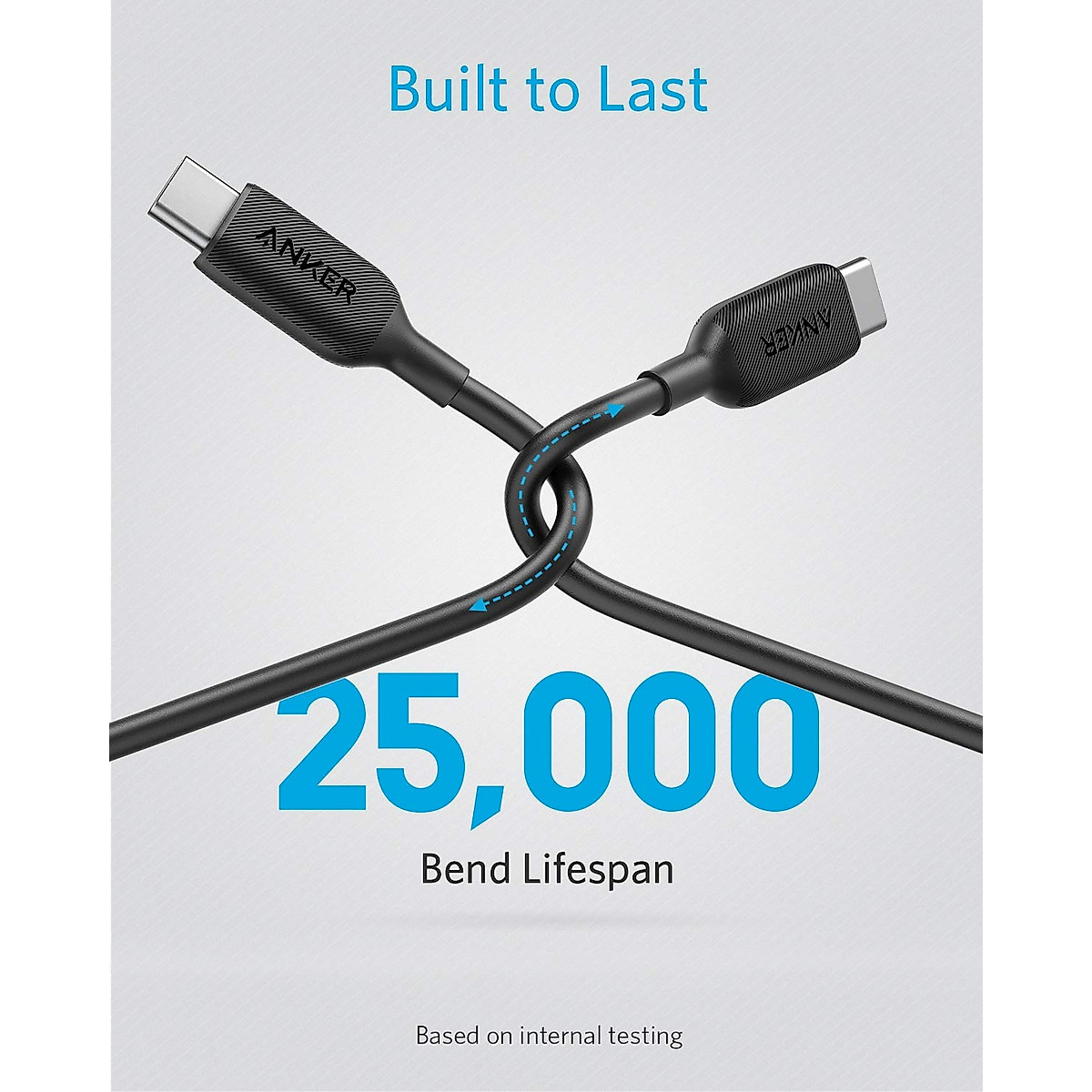 Anker USB C Charger Cable 60W 10ft, Powerline III USB-C to USB-C Cable 2.0 for MacBook Pro 2020, iPad Pro 2020, Switch, Samsung Galaxy S20 Plus S9 S8 Plus, Pixel, and More (Black)