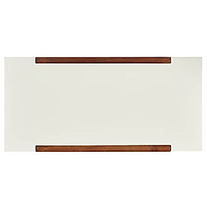 SAFAVIEH Home Collection Marwood Mid-Century Modern White/Brown Desk, Medium