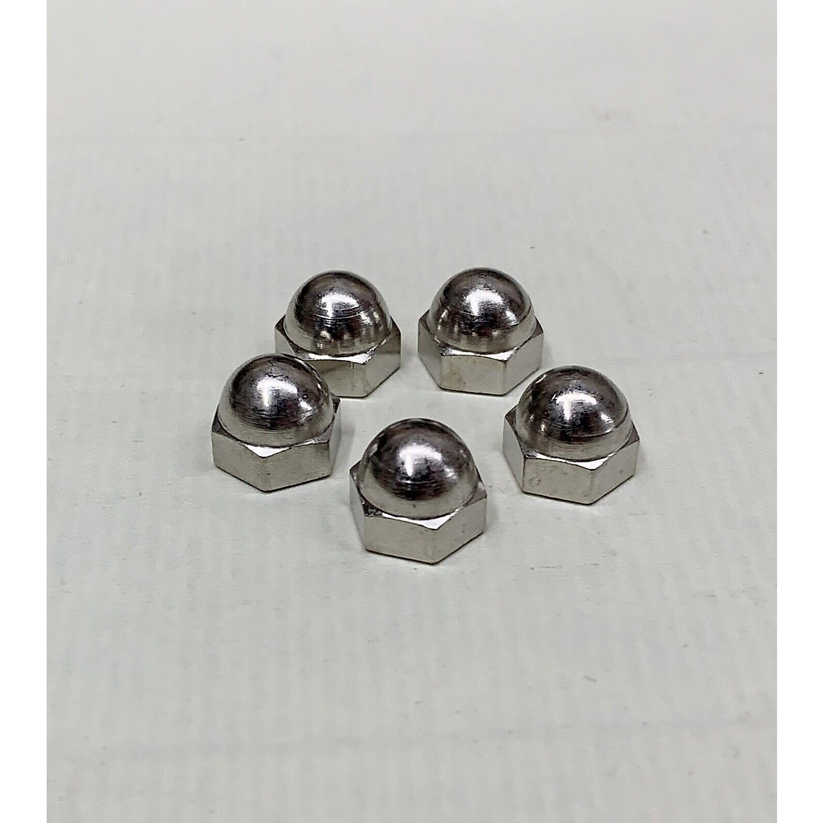 (50) 10-32 Brass Nickel Plated Acorn Chrome Dome/Cap Hex Nut #10 x 32 10/32