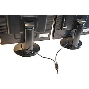 Dual Monitor Computer Screen Power Cord Cable 6 Foot AC 3 Prong Power Cord