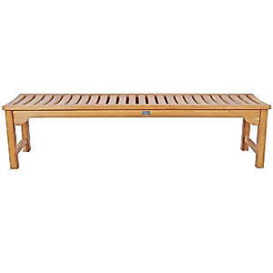 Teak Wood Lagos Bathroom Shower Bench, 6 Foot