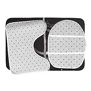 FORSJHSA Moon Stars Witch Bathroom Rugs Set 3 Piece Non Slip Bath Mat + U-Shaped Contour + Toilet Lid Cover Absorbent Bath Mat Set for Tub, Shower and Bathroom, One Size