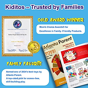 Kiditos Magic Water Elf Toy Kit,Aqua Fairy Water Gel kit with 20 Magic Gel&10 Molds-Easter Craft,Water Pets,Birthday Gifts,Party Favors,Make Your own Squishies Toys DIY Craft Kit for Kids Ages 3+