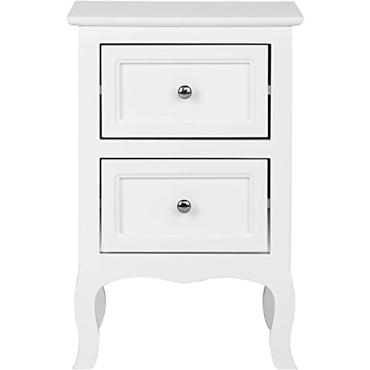CIPACHO White Nightstands with 2 Drawers, End Table for Bedrooms, Small Bed Side Table/Night Stand for Small Spaces, College Dorm, Kids’ Room, Living Room