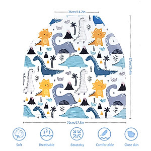 Nursing Cover Breastfeeding Cover, Stretchy Car Seat Cover for Babies, Soft Breathable Infant Carseat Canopy, Shopping Cart/High Chair/Stroller Covers