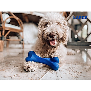 Tuff Pupper SuperChewy Tough Dog Bone Toy Strong Natural Rubber | Great Dog Fetch Toy | Chew Toy for Dogs | Ultra Durable Chew Toy for Moderate Chewers | Large Breed Tested