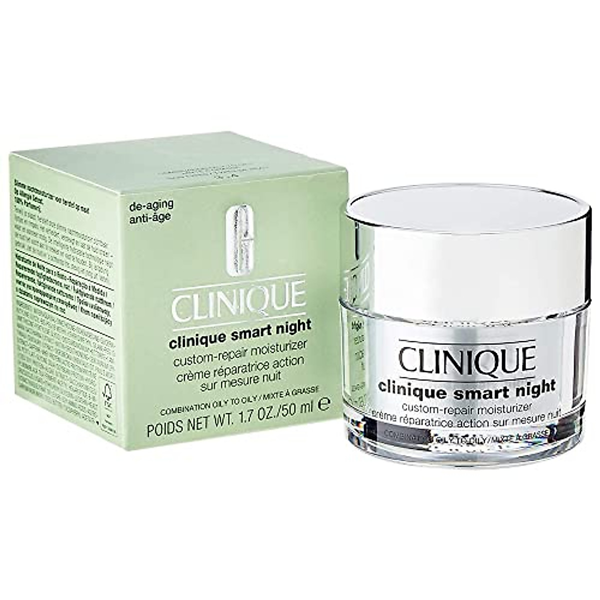 Clinique Smart Night Custom-repair Moisturizer, Combination Oily To Oily, 1.7 Ounce