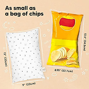 Mini Toddler Pillow with Pillowcase - 9x13 My Little Dreamy Mini Pillow, Organic Toddler Pillows for Sleeping, Kids Pillow, Small Pillows, Travel Pillows for Sleeping, Toddler Bed Pillows (Acorn)