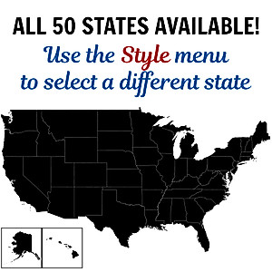 Florida Wall Decor - 8"x8" Decorative State Map Silhouette Wood Sign - Rustic Home State Pride Gifts and Decorations