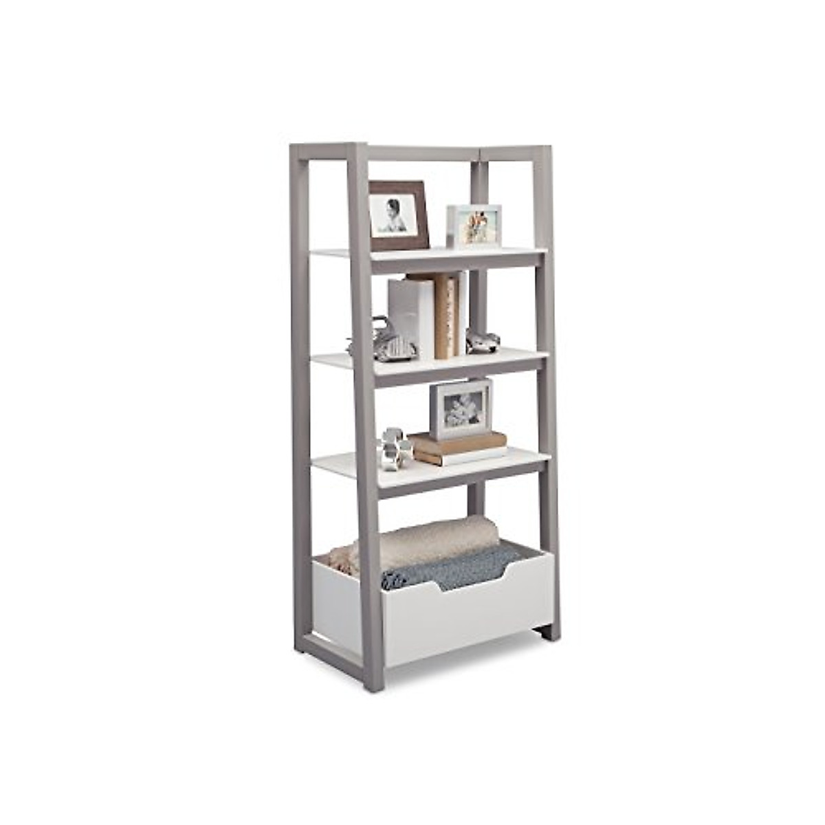 Delta Children Ladder Shelf, White/Grey