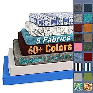 ROFIELTY Custom Bench Cushion for Indoor/Outdoor use Outdoor Garden Patio Furniture Cushion Chair Pads for Porch Swing Cushions… (Custom Color, Custom Size)