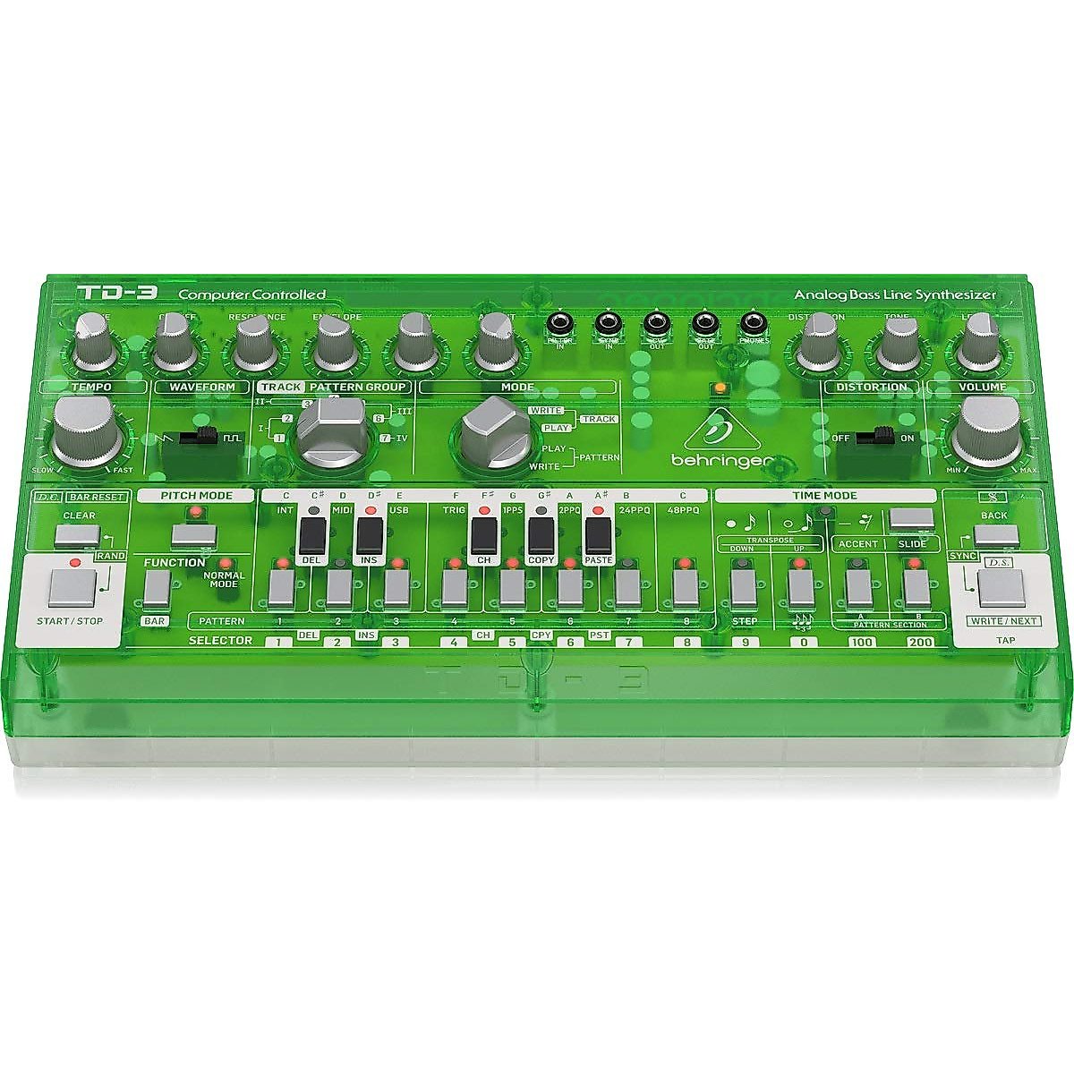 Behringer TD-3-LM Analog Bass Line Synthesizer with VCO, VCF, 16-Step Sequencer, Distortion Effects and 16-Voice Poly Chain