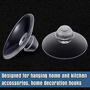 50 Pack 20mm Mini Clear Suction Cups for Glass Table Tops Without Hooks Suction Cups for Glass Sucker Pad for Home Decoration Rubber Sucker Small Window Hangers Home Office
