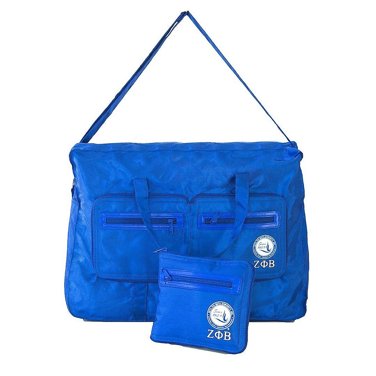 Zeta Phi Beta Sorority Blue Shield Nylon Go Bag