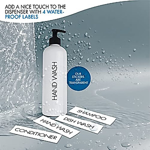 Empty Hand and Dish Soap Dispenser Set – (Pack of 2, 17 Oz) Reusable & Refillable Dish Soap Dispenser & Kitchen Hand Soap Dispenser Bottles Set for Countertop, Sink, Slab & Dish Washing