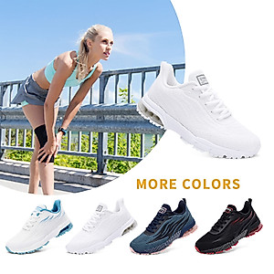 Akk Womens Air Running Shoes - Lightweight Women Sneakers Air Cushion Walking Tennis Shoes for Women Gym Jogging Workout A-Black