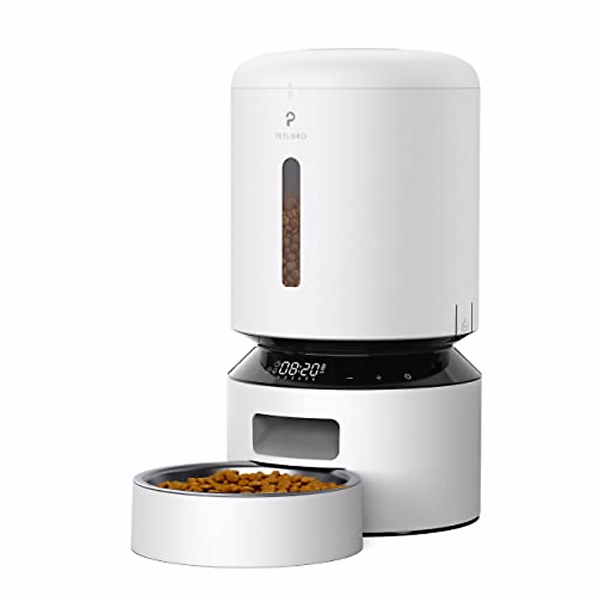 PETLIBRO Automatic Cat Feeder, 4L Auto Pet Dry Food Dispenser with Clog-Free Design, Low Food LED Indication, 0-50 Portion Control for 1-6 Meals Daily, 10s Voice Recorder for Small & Medium Pets