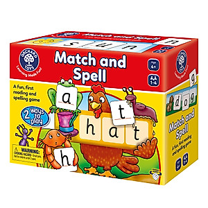 ORCHARD TOYS Moose Games Match and Spell Game. A Fun, First Reading and Spelling Game. 2 Ways to Play. Age 4+. 1-4 Players