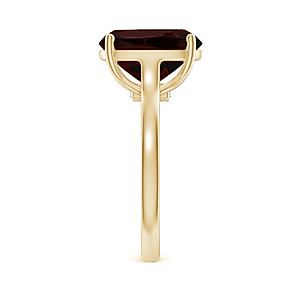 Classic Natural Garnet Solitaire Ring in 14K Yellow Gold (5.35 cttw Garnet) (Size - 9.5) - January Birthstone