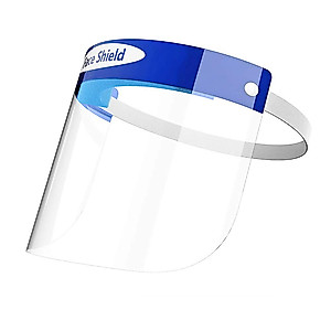 Sable Kids Safety Face Shield 10 Pack - Reusable, Adjustable, Transparent, Full Face Cover, Anti-Saliva, Windproof, Dustproof, Eyes and Face Protection