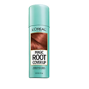 L'Oreal Paris Root Cover Up Temporary Gray Concealer Spray, Hair Color Spray with Filling & Thickening Coverage, Red, Packaging May Vary