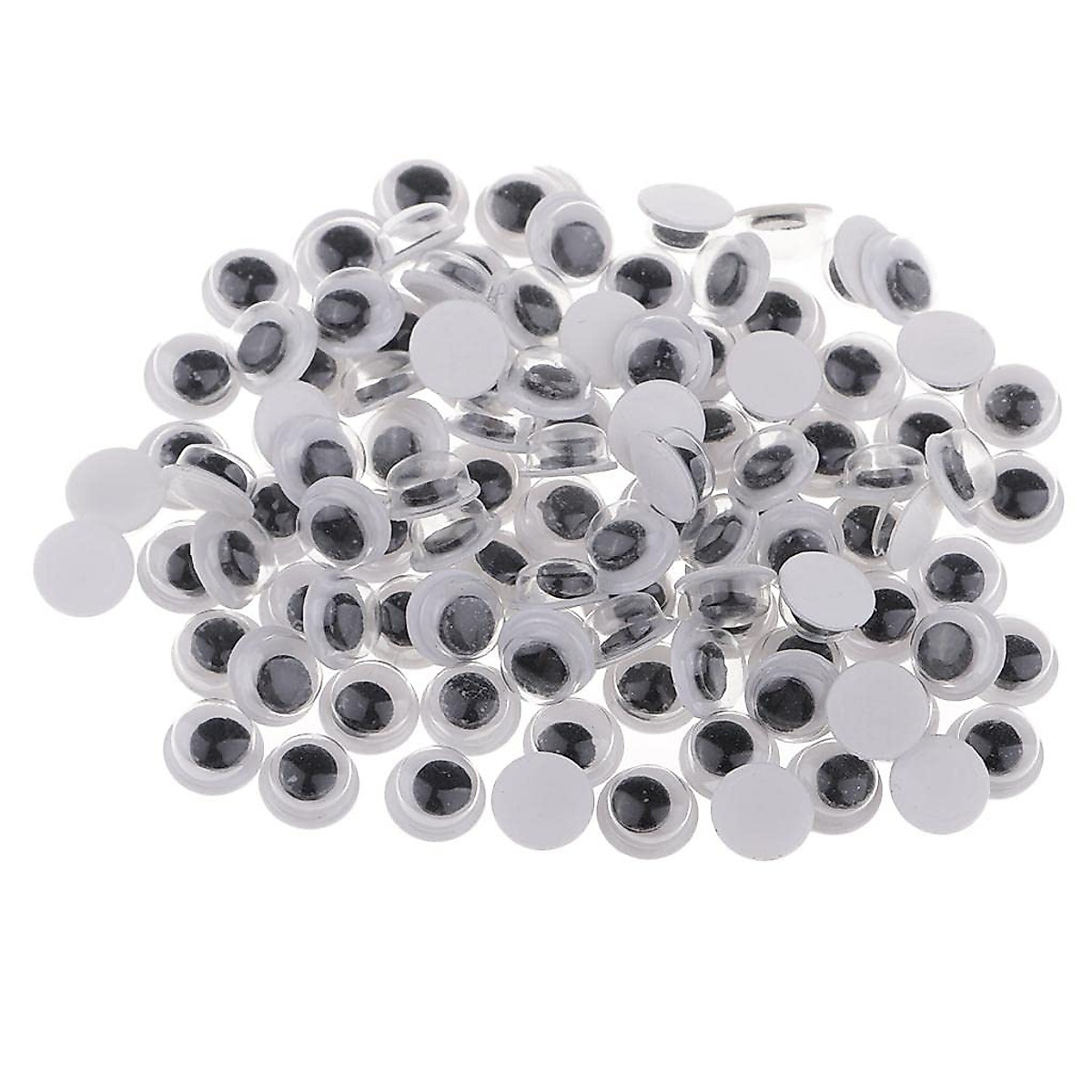 DYNWAVE Wiggle Eye Round Moving Wiggly Wobbly Googly Eyes Kids Favorite Craft Toys, 6mm 200pieces