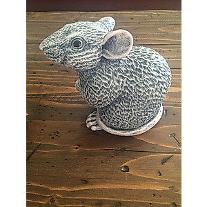 Rat Memorial Statue Grave Lawn Garden Monument Painted Mouse Art Decor Outdoor