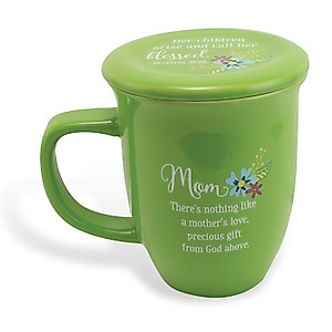 Cathedral Art Ceramic Mug and Coaster - Mom, Multicolored