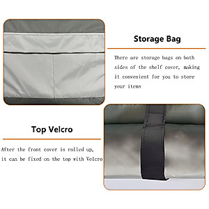 SoloToo Shelf Cover - Heavy Duty Waterproof Shelves Cover,Storage Shelving Unit Cover,Fits 48" W x 18" D x 72" H Storage Rack (Grayish Green)