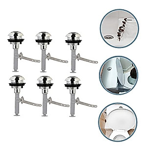 Uonlytech 12 Pcs Toilet Button Toilet Flush Valve Toilet Accessories Wc Flush Button Bathroom Water Push Button Tank Button Replacement Toilet Water Tank Push Button Toilet Tank Button Round