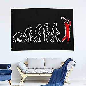 Golf Evolution Flags Decorative Funny Banners for Outside House Dorm Room Parties