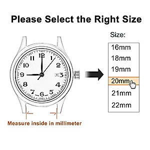 WOCCI 18mm Adjustable Nylon Watch Band, Quick Release Sport Loop Strap (Army Green)