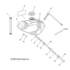 Polaris Snowmobile Oil Level Switch, SNO, Genuine OEM Part 4012624, Qty 1