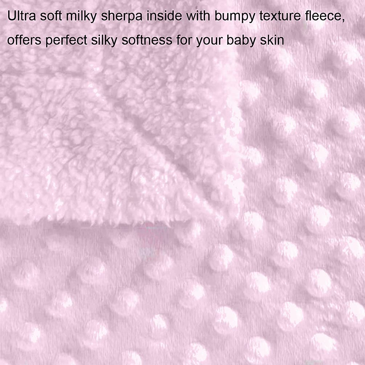 funlife Anti-Kicking Height Adjustable Special Designed Stroller Blanket, Ultra Soft Fleece Breathable Lightweight 4 Season Nursery Bedding Throw Blanket for Infant Toddler,Size:30"*40"