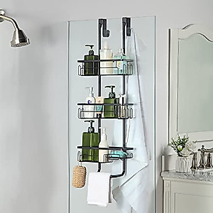 SunnyPoint Classic Metal Bathroom Shower Caddy, Over Door Hanging Storage Organizer Basket
