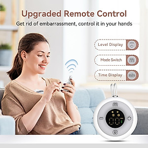 Hands Free Breast Pump, Wearable Breastfeeding Pump with Wireless Remote Controller, MomWills FSA HSA Eligible Portable Electric Ultra Light Breast Pumps with 2 Modes & 9 Levels, Low Noise, S28