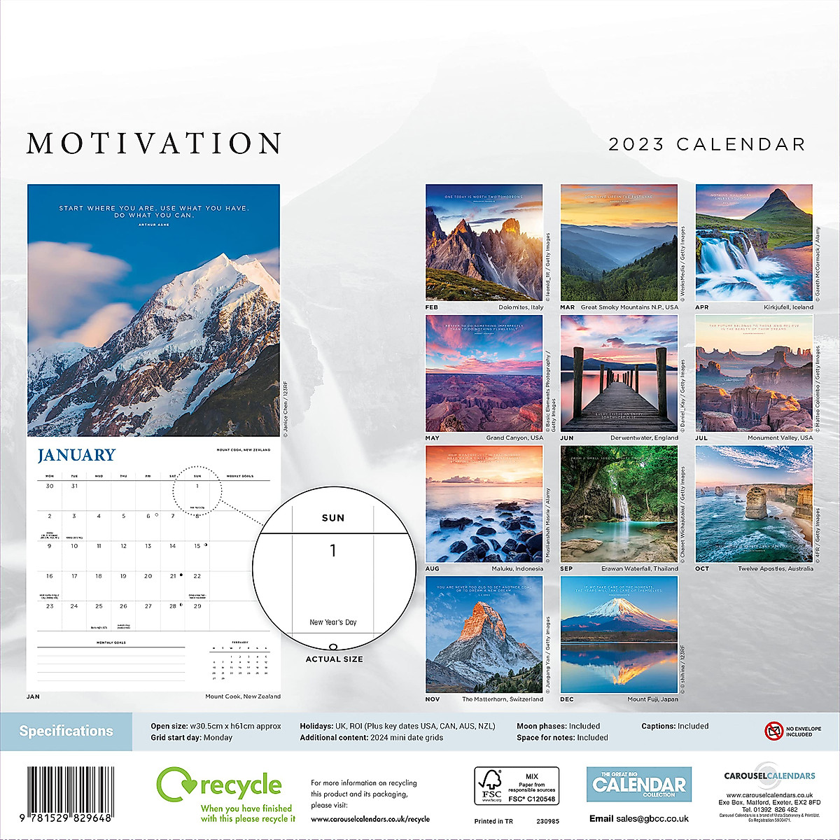 2023 Motivation Wall Calendar