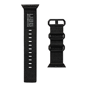 URBAN ARMOR GEAR UAG Compatible with Apple Watch Band 49/45/44/42mm for iWatch Series Ultra 2/9/Ultra/SE2/8/1-7/SE Nato Eco Graphite/Black (New Edition) Nylon Sport Adjustable Replacement Strap