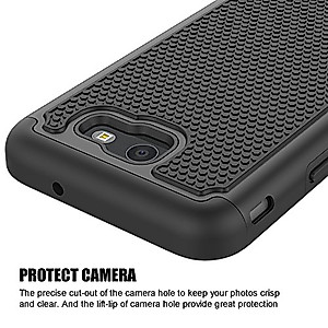 SYONER Shockproof Phone Case Cover for Samsung Galaxy J7 V 2017 (1st Gen)/ Galaxy J7 2017 / Galaxy J7 Prime/Galaxy J7 Perx/Galaxy J7 Sky Pro/Galaxy Halo[Black]