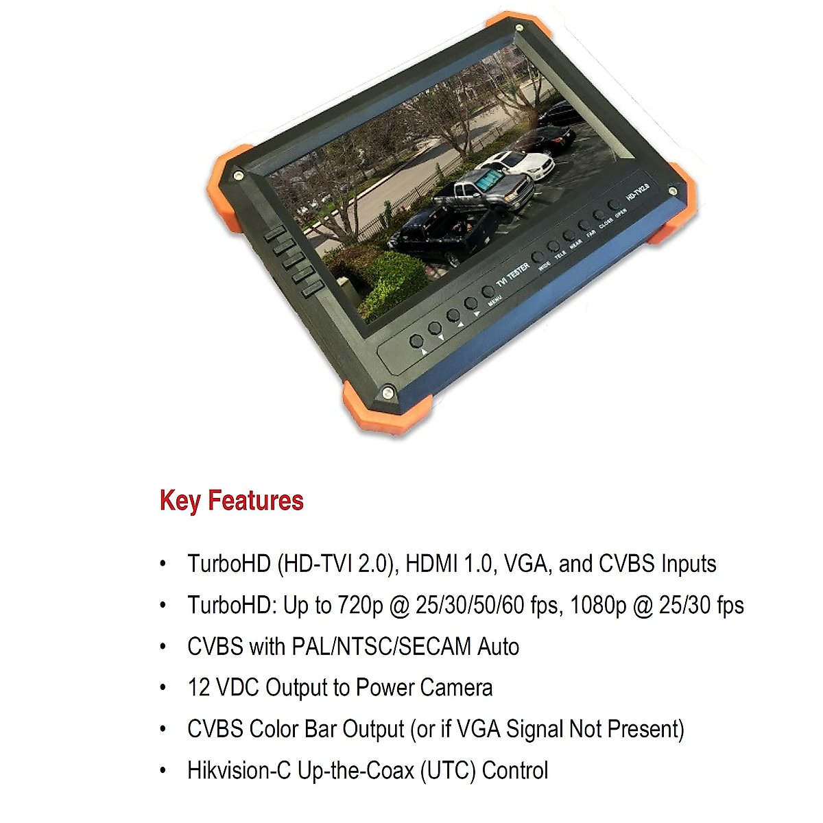 HIKVISION DS-TT-X41T 7" TFT Active Matrix LCD Test Monitor