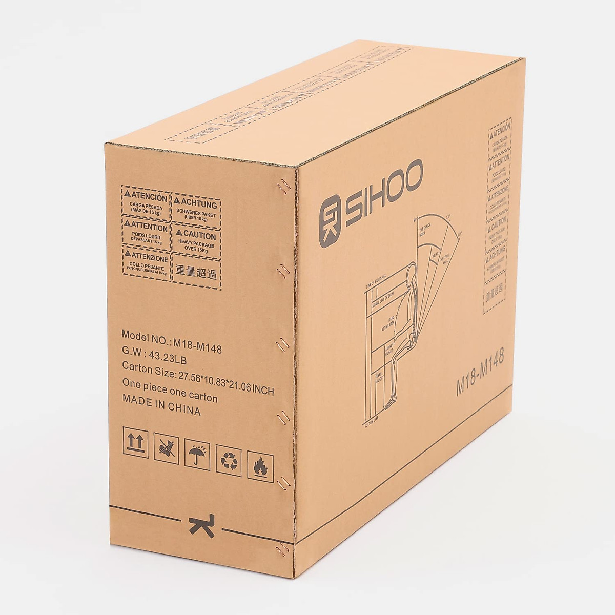 SIHOO Ergonomic Office Chair, Big and Tall Office Chair, Adjustable Headrest with 2D Armrest, Lumbar Support and PU Wheels, Swivel Computer Task Chair for Office, Tilt Function Computer Chair