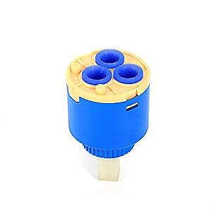 Faucet Cartridge Replacement 35/40mm Ceramic Disc Cartridge for Single Handle Faucet Kerox K35A Ceramic Disc Cartridge Water Mixer Tap Inner Control Kitchen Waterfall Faucet Valve (35mm)