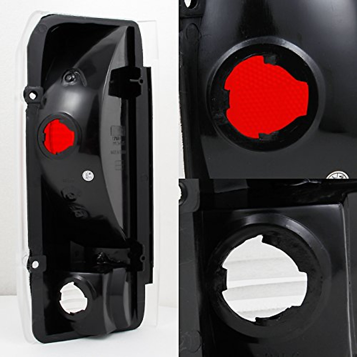 AKKON - For 1992 1993 1994 1995 1996 Ford Bronco F150 F250 F350 Black Headlights & Tail Lights Replacement Pair