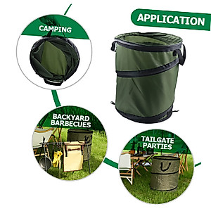 BESPORTBLE Foldable Trash Can, 30 Gallon Capacity, Alloy Steel Material, Easy to Use, Portable, Suitable for Camping, Tailgate Parties, Backyard Barbecues, Picnics, Beach Trips