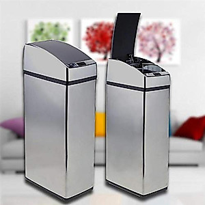 WPYYI 3/4/6L Automatic IR Smart Sensor Dustbin Trash Can Induction Household Waste Bin ( Size : 4L )