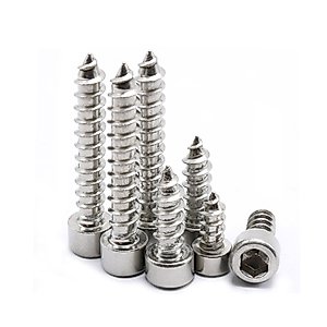 M3 100Pcs Tapping Screws Stainless Steel Hex Socket Cap Head Self-Tapping Screw (M3 x 14mm)