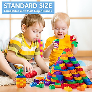 JOYIN 180 Pcs Kids Building Blocks Kit, Toddler Basic Blocks Set, Large Giant Big Classic Regular Bricks Toys Game for Preschool Ages 2-5 Years Old Boys Girls Christmas Birthday Gift