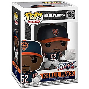 Pop NFL: Khalil Mack Chicago Pop # 126 Vinyl Figure (Bundled with Compatible EcoTEK Pop Protector)